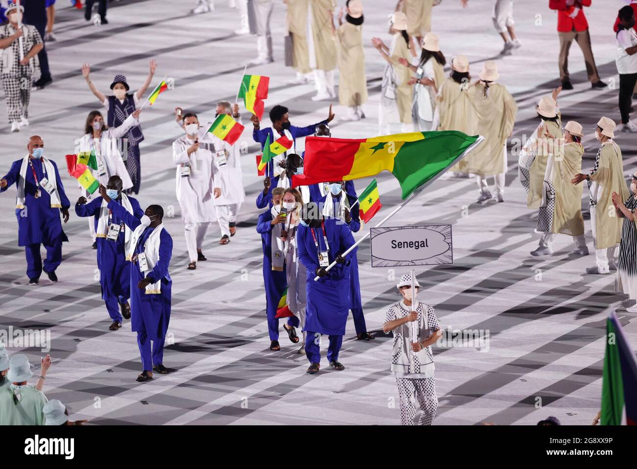Tokyo, Japan. 23rd July, 2021. Olympic delegation of Senegal parade ...
