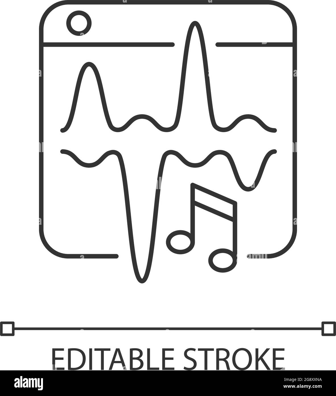 Music streaming service linear Stock Vector Images - Alamy