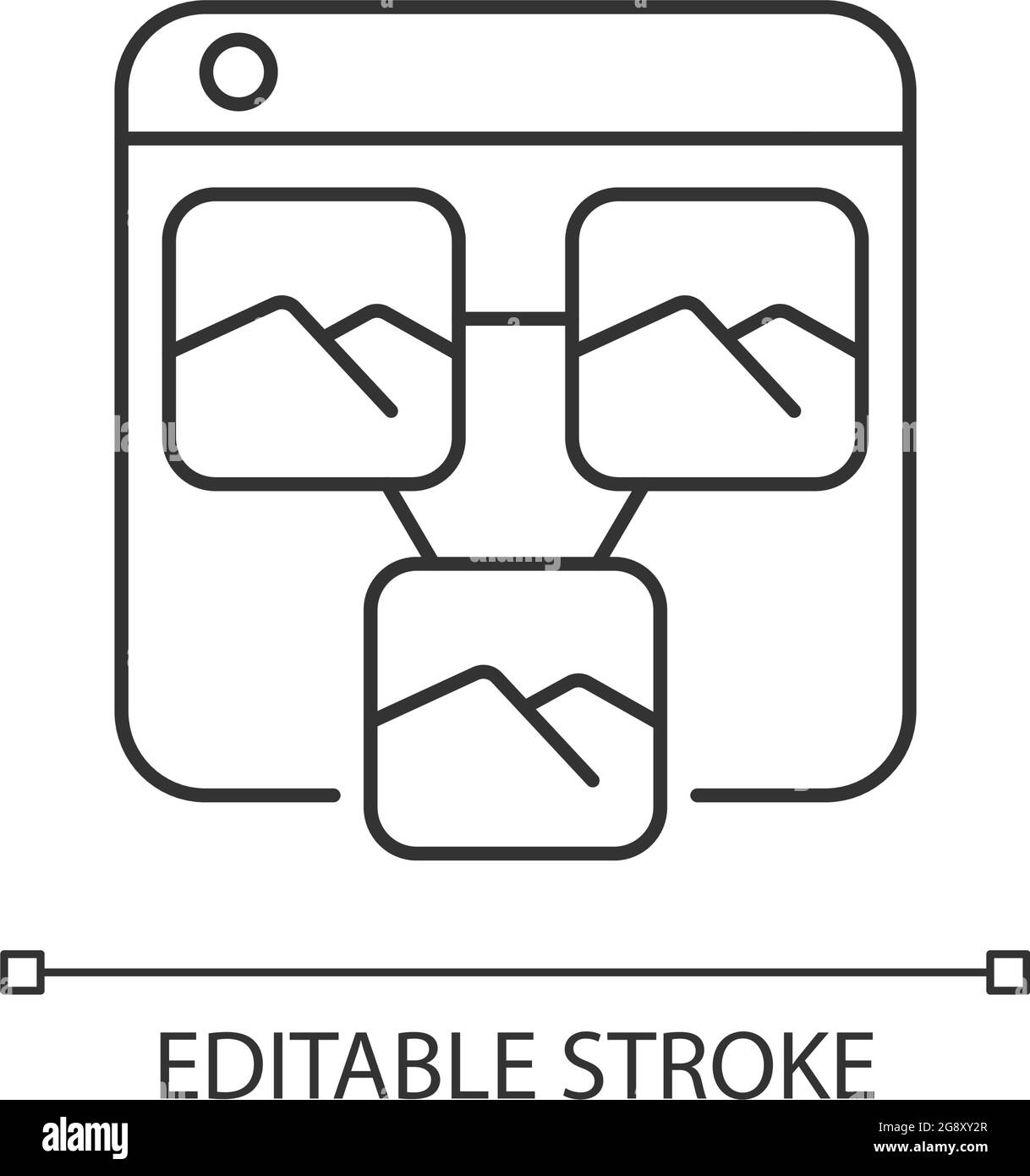 Photo sharing platforms linear icon Stock Vector Image & Art - Alamy