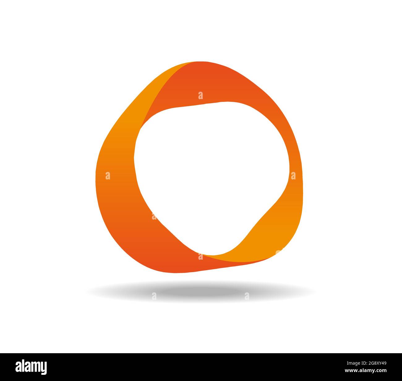 Mobius loop in orange. Round hand drawing Stock Vector Image & Art - Alamy