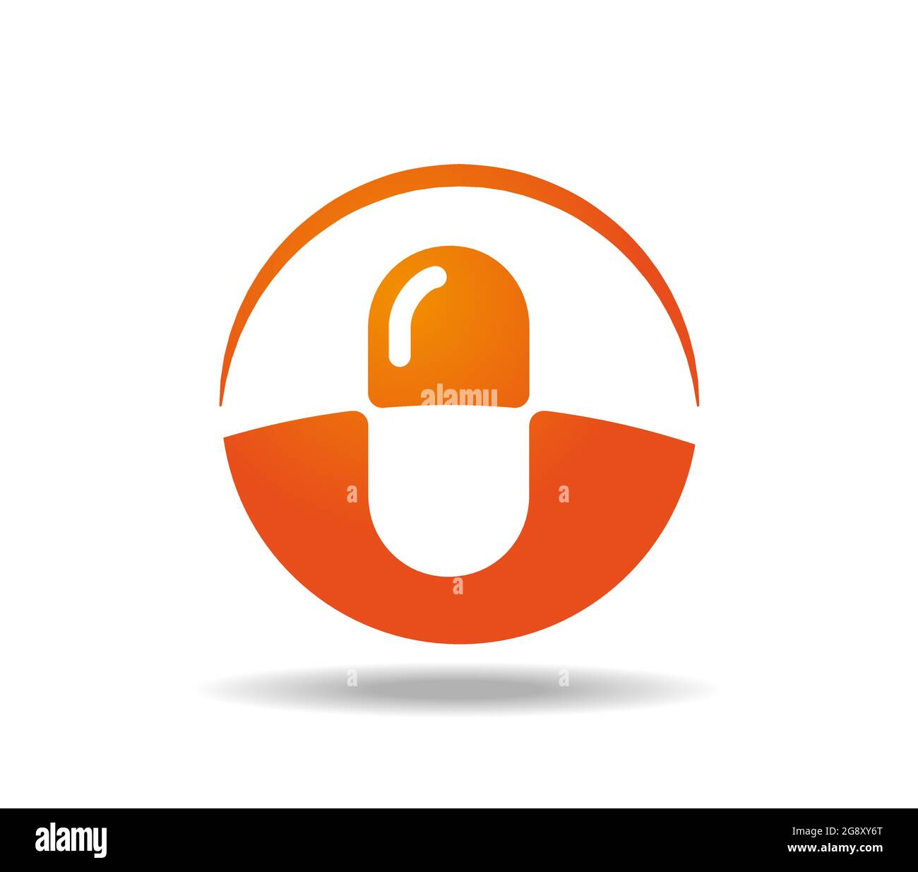 Pharmacy logo. Capsule tablet. Orange Stock Vector Image & Art - Alamy