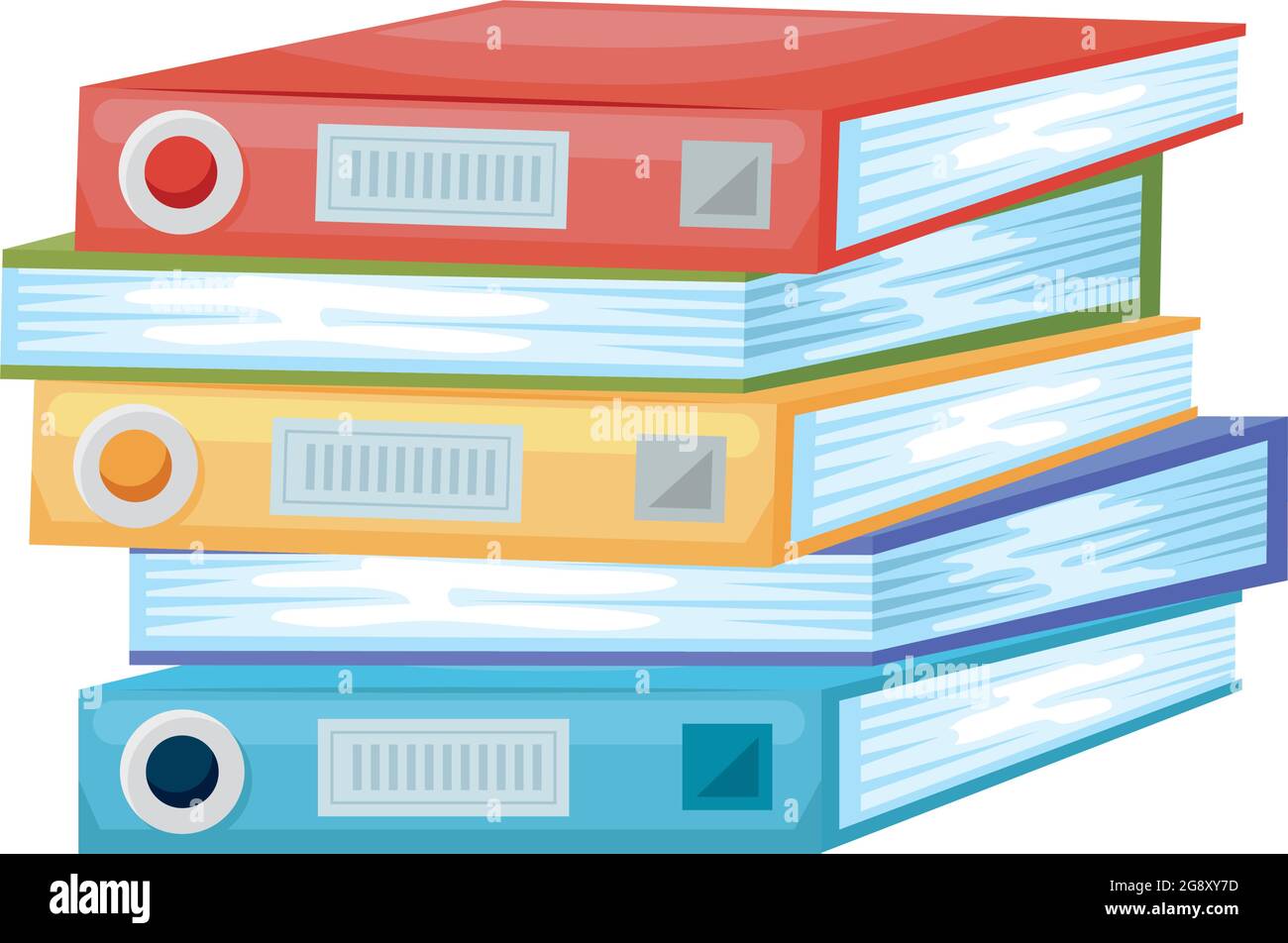 pile of colored binders Stock Vector Image & Art - Alamy