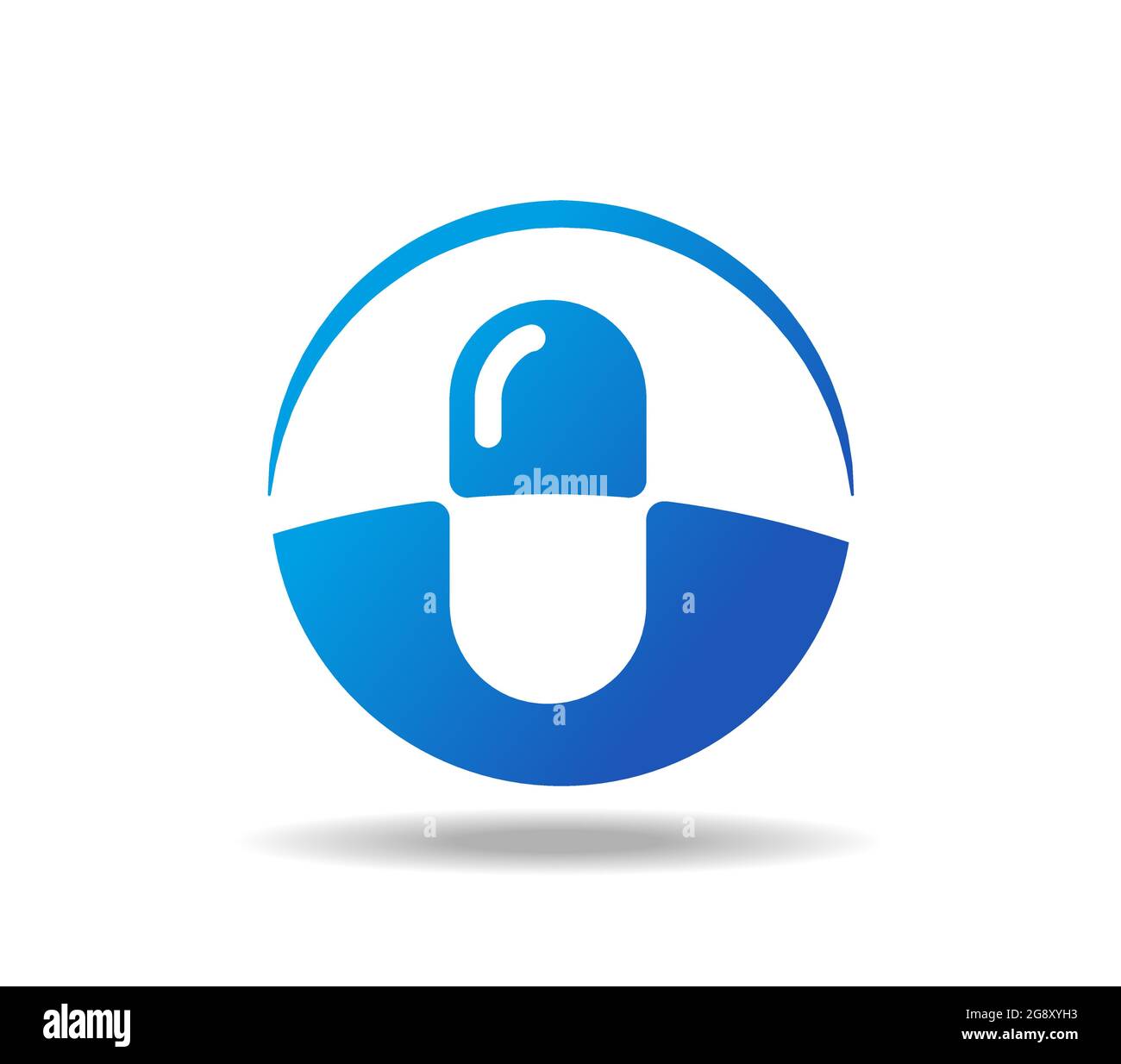 Pharmacy logo. Capsule tablet. Blue Stock Vector Image & Art - Alamy