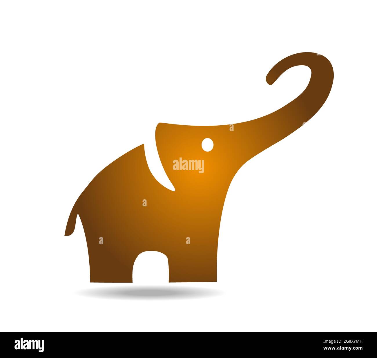 Golden simple happy elephant logo Stock Vector Image & Art - Alamy