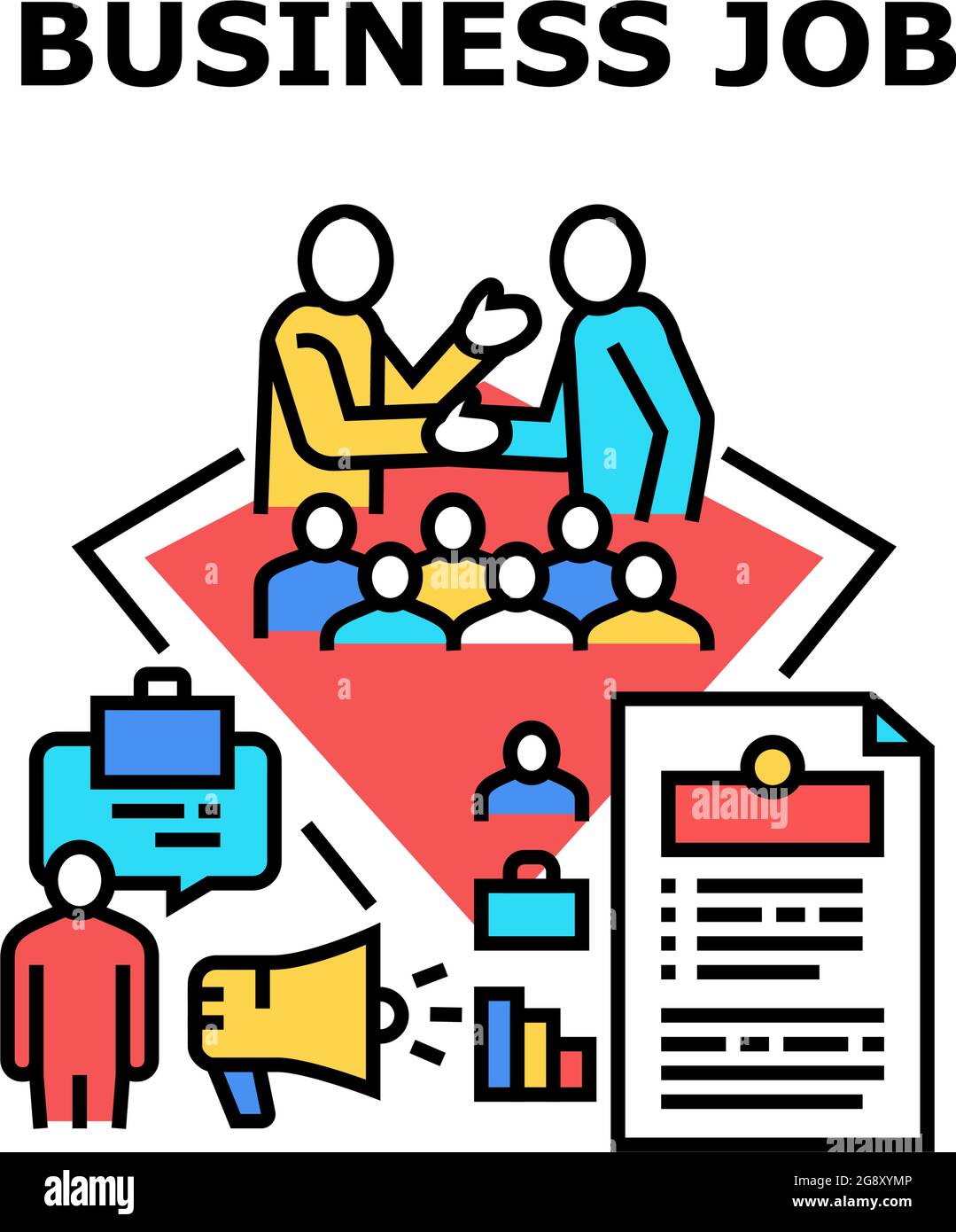 Business Job Vector Concept Color Illustration Stock Vector Image & Art ...