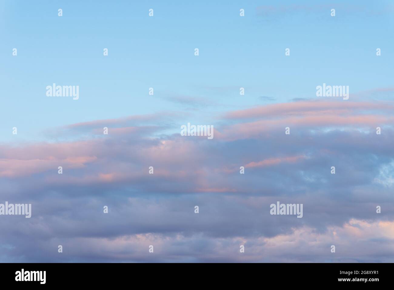 Purple and Pink Sky and beautiful clouds with abstract colored ...