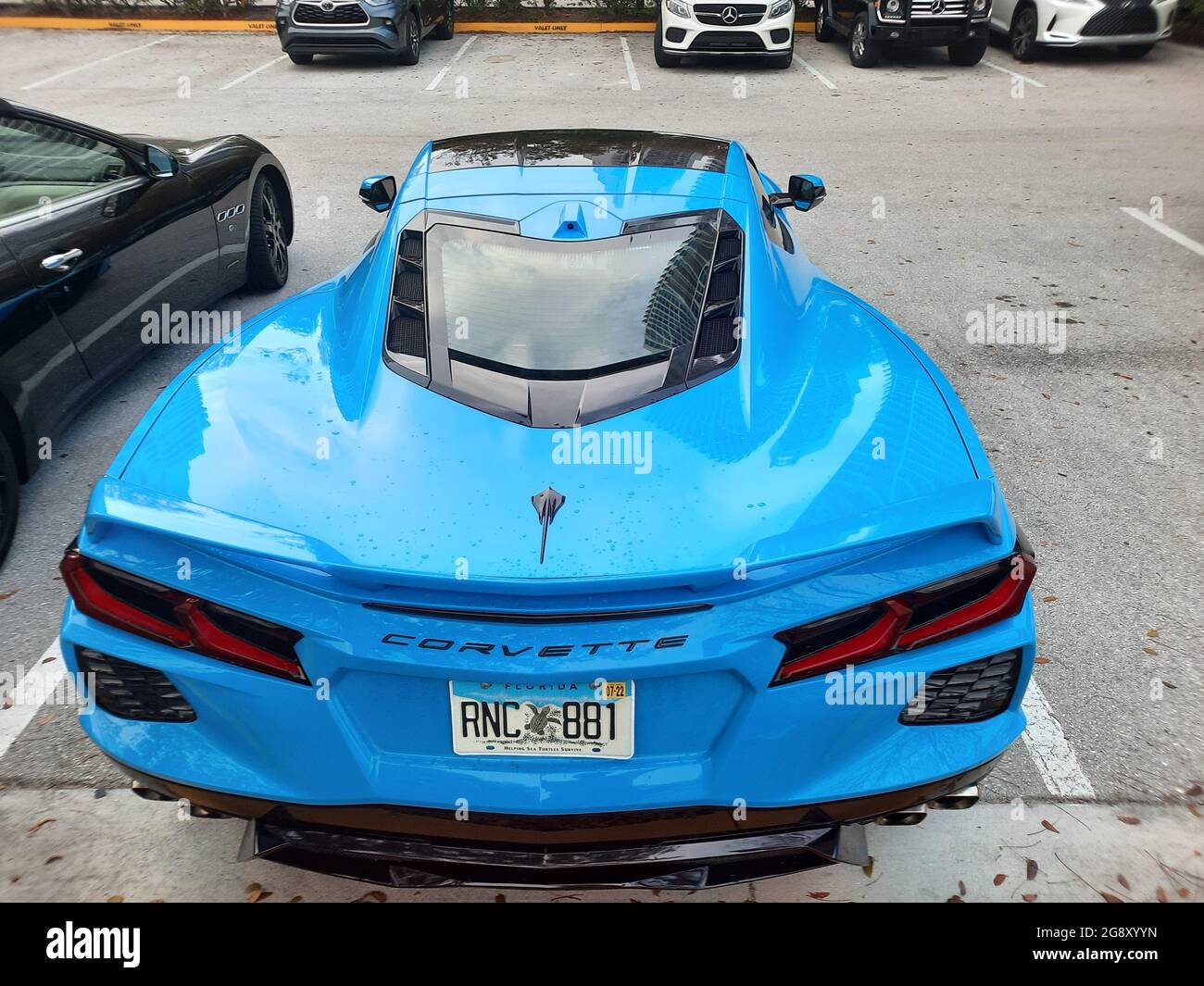 Los Angeles, California USA - April 19, 2021: blue Chevrolet Corvette ...