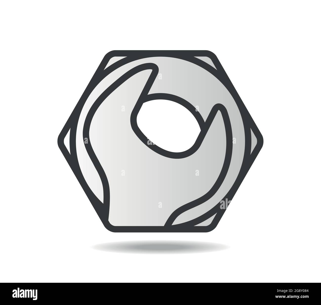Nut with a spanner. Logo symbol Stock Vector Image & Art - Alamy