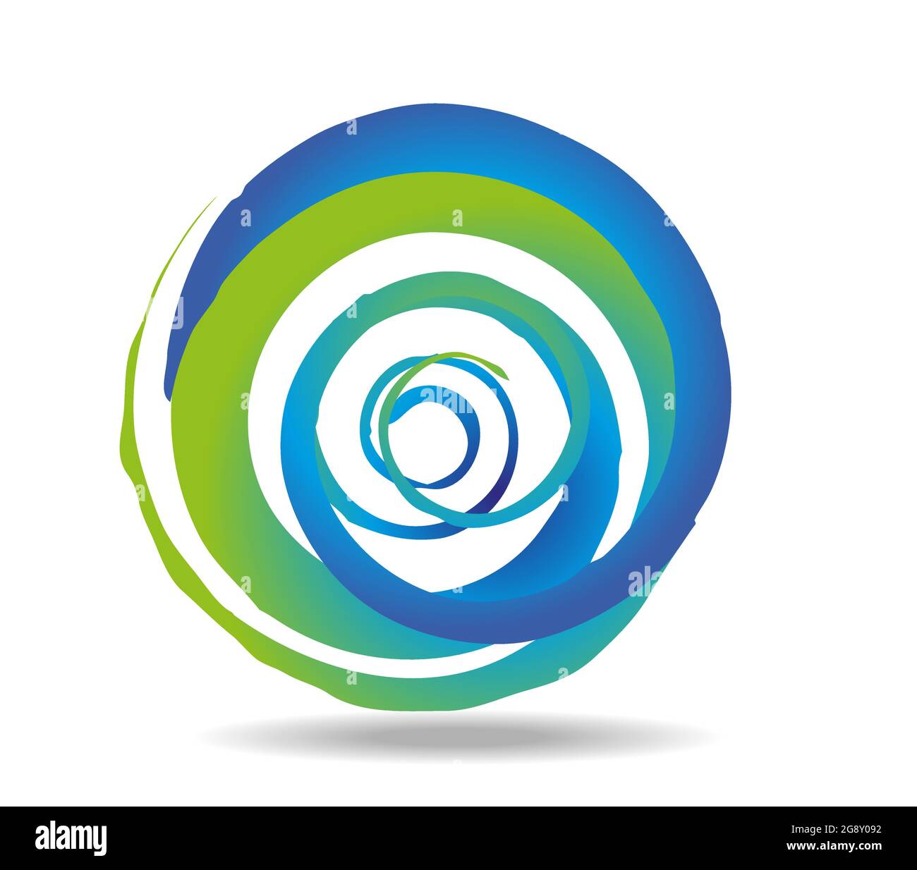 The logo consists of interwoven blue-green irregular spirals Stock ...