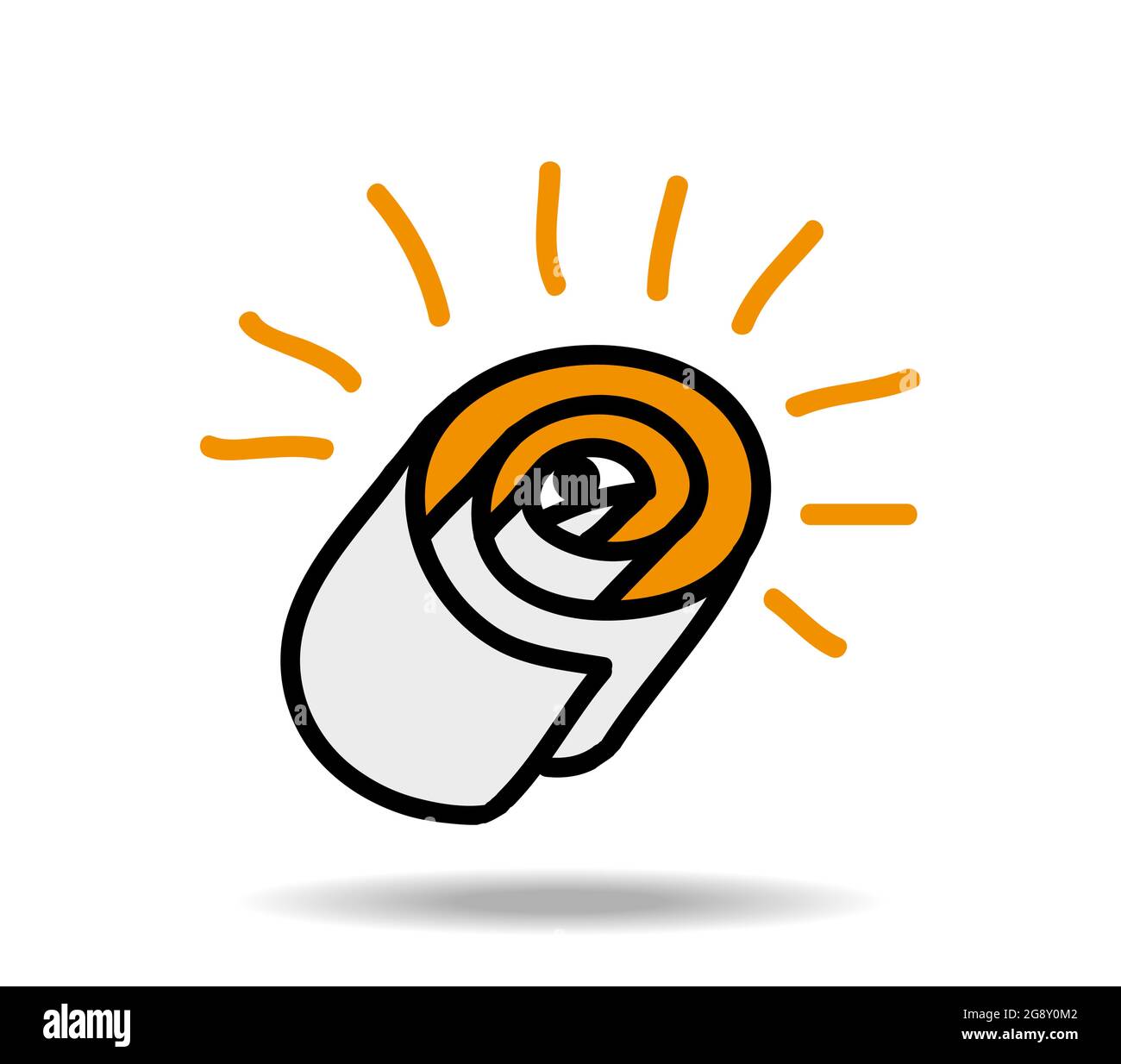 Eye looking from inside a roll of paper with sun rays Stock Vector ...