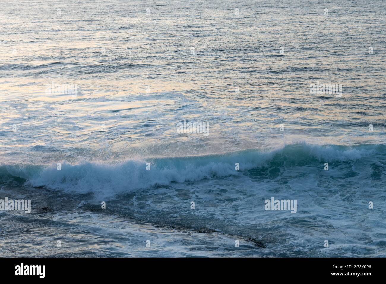 wavy ocean water with waves on sandy beach. seascape nature. summer ...