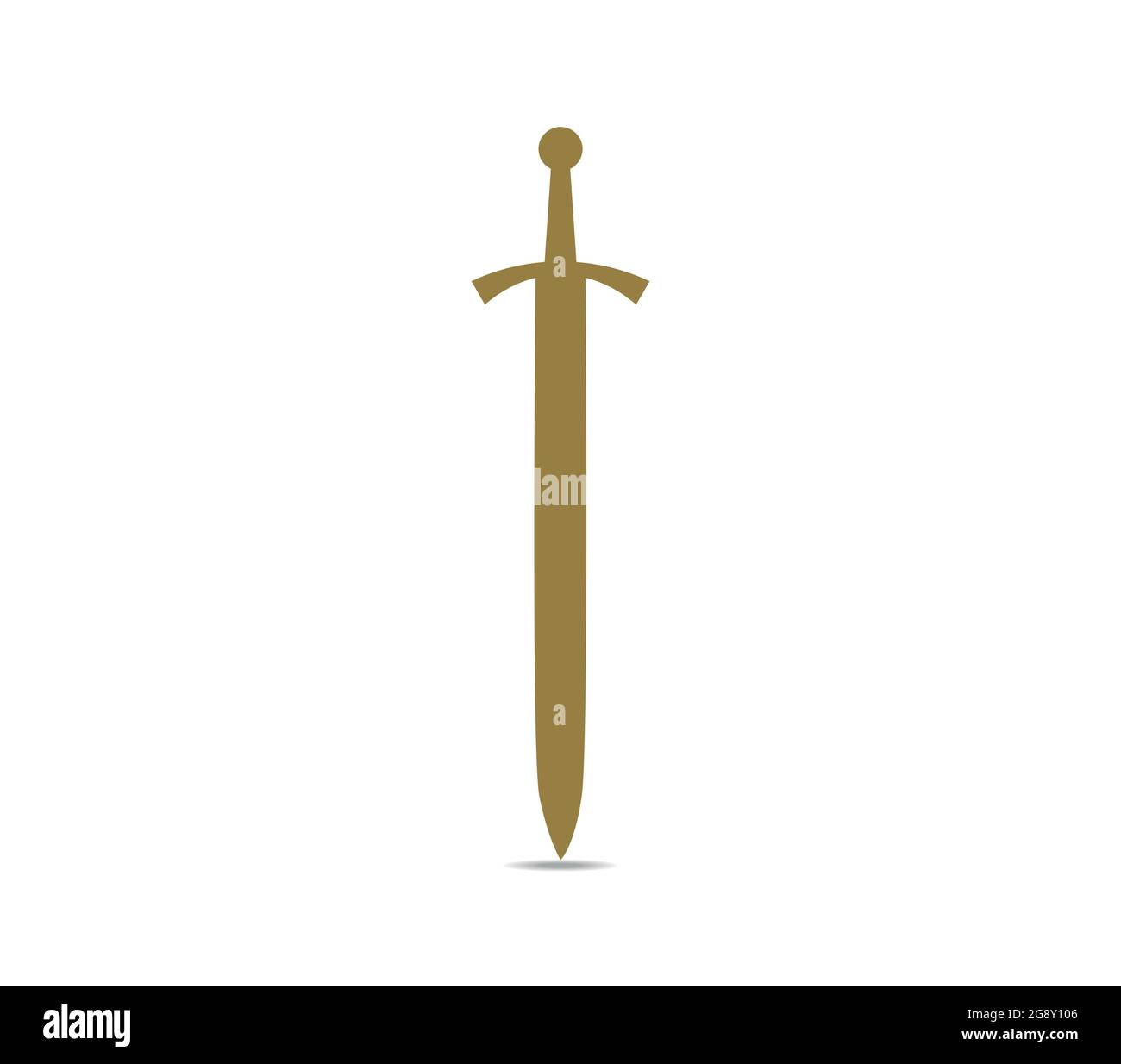 Golden sword logo. Ancient weapon Stock Vector Image & Art - Alamy