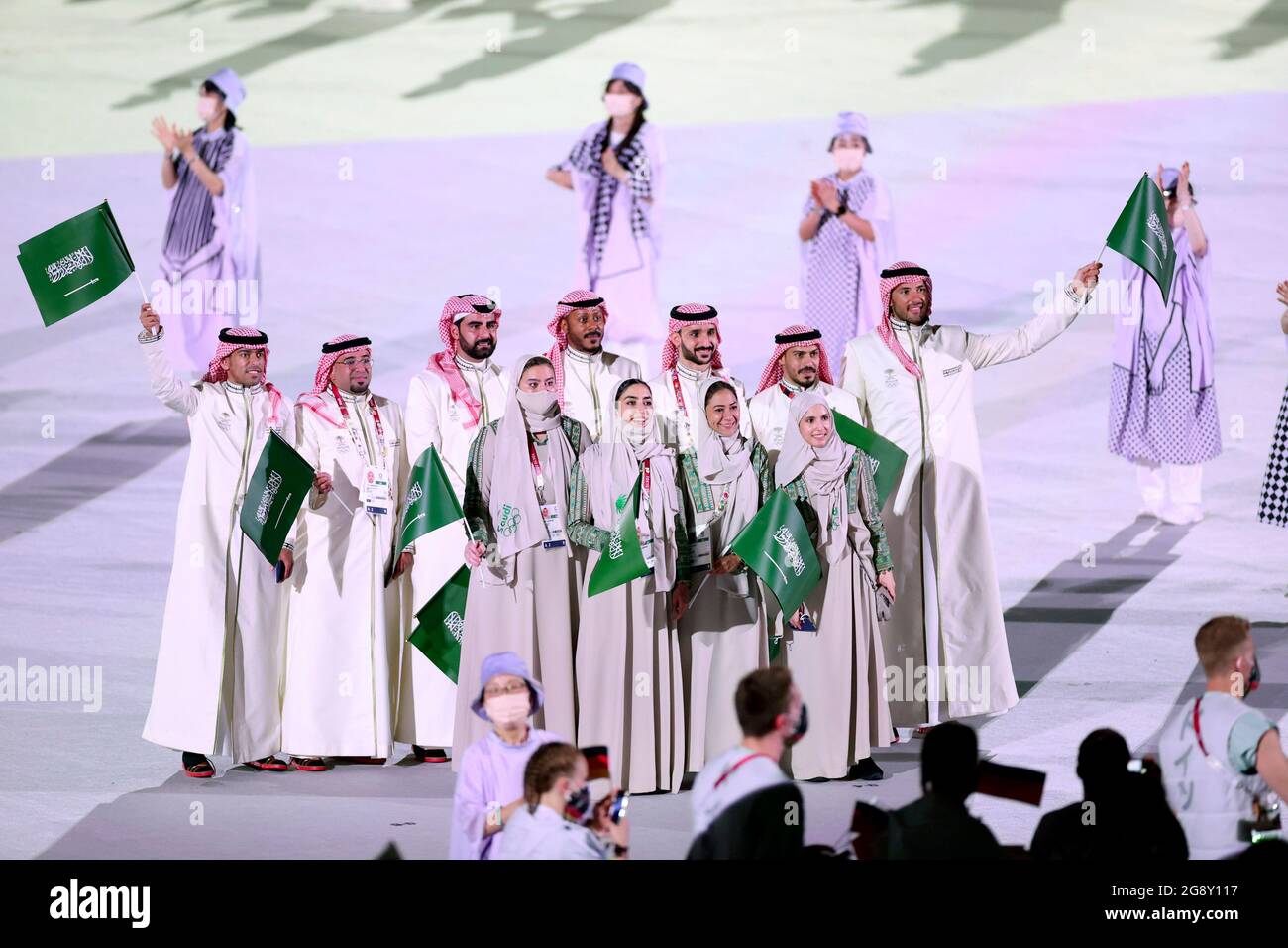 Tokyo, Japan. 23rd July, 2021. Olympic delegation of Saudi Arabia ...