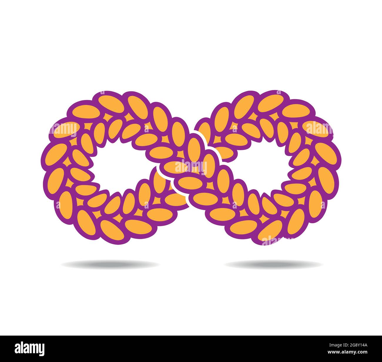 Mobius loop made of a laurel wreath or grain ears. Infinity symbol ...