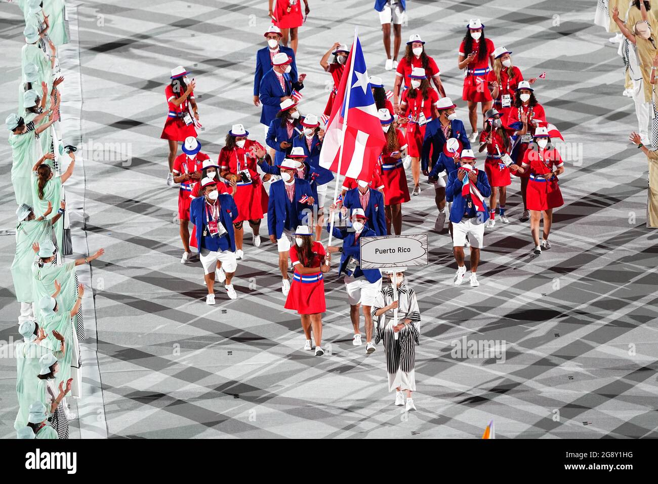 Tokyo, Japan. 23rd July, 2021. Olympic delegation of Puerto Rico parade ...