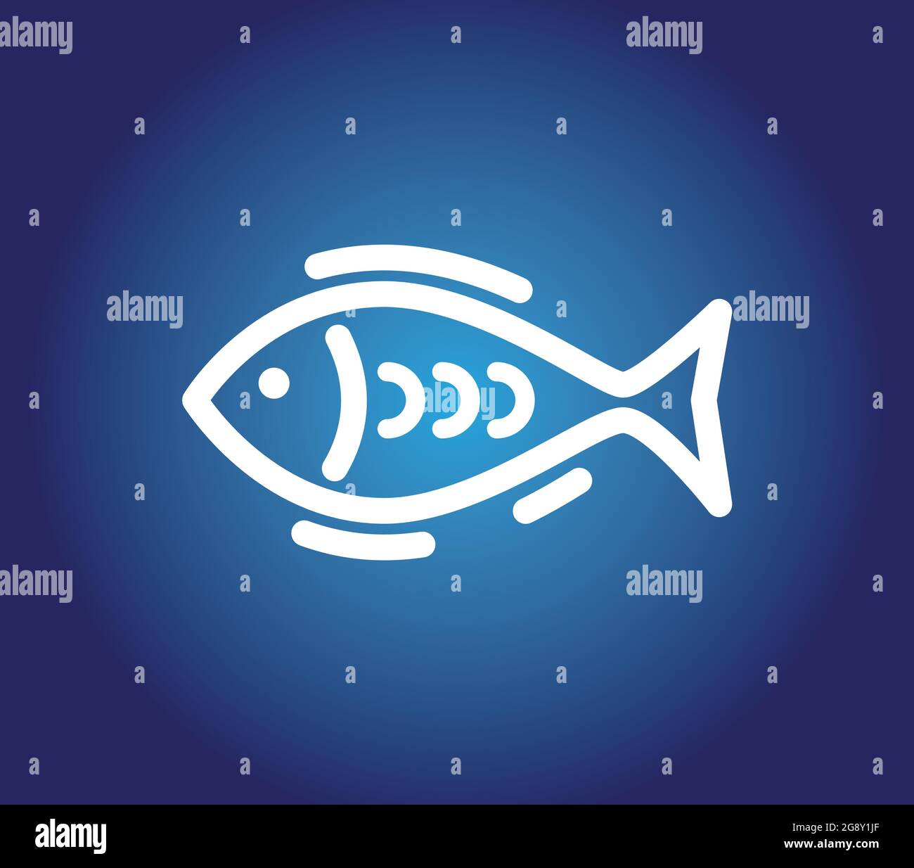 Stylized fish drawing linear logo symbol Stock Vector Image & Art - Alamy