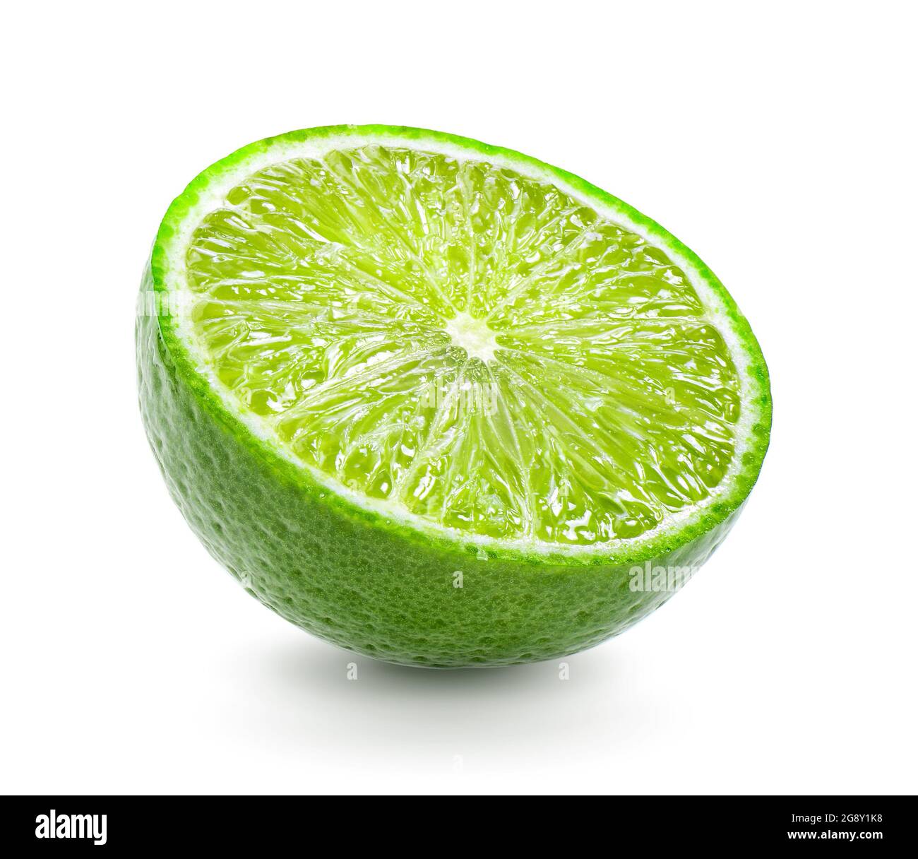 Lime cut isolated on white background Stock Photo - Alamy