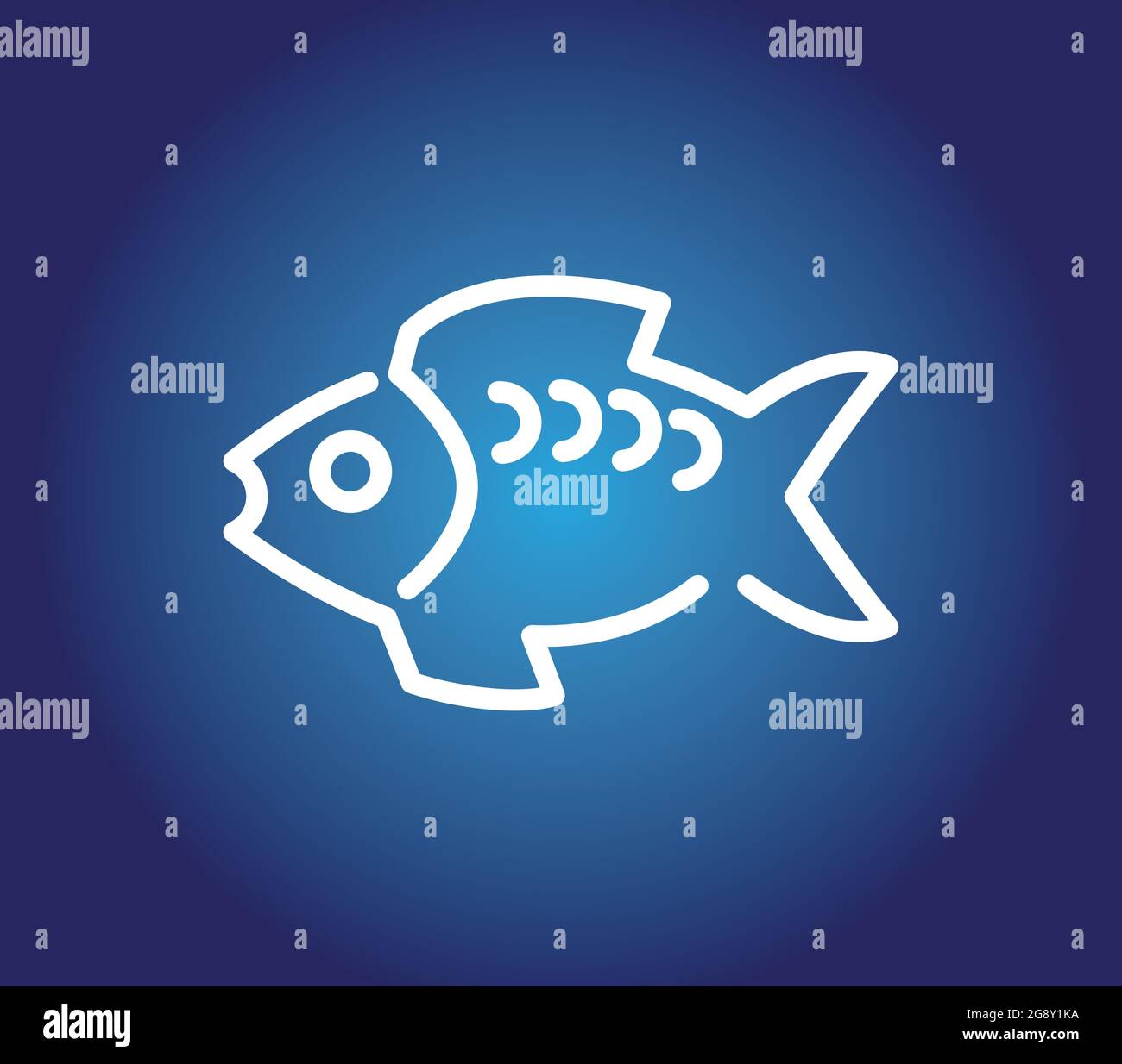 Stylized fish drawing linear logo symbol Stock Vector Image & Art - Alamy