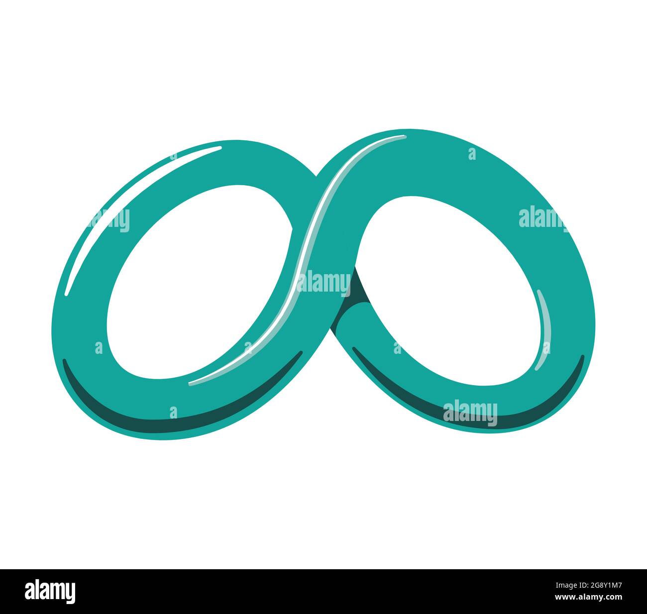 The green mobius loop seems to be made of plasticine, plastic. Infinity ...