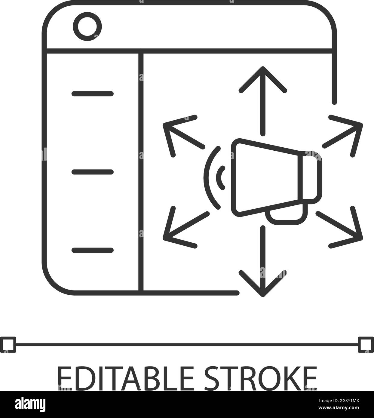 Content distribution platforms linear icon Stock Vector Image & Art - Alamy