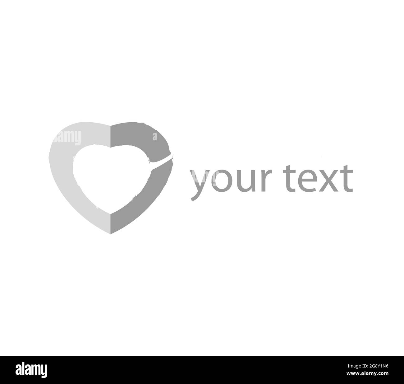 Abstract blue heart shape Black and White Stock Photos & Images - Alamy