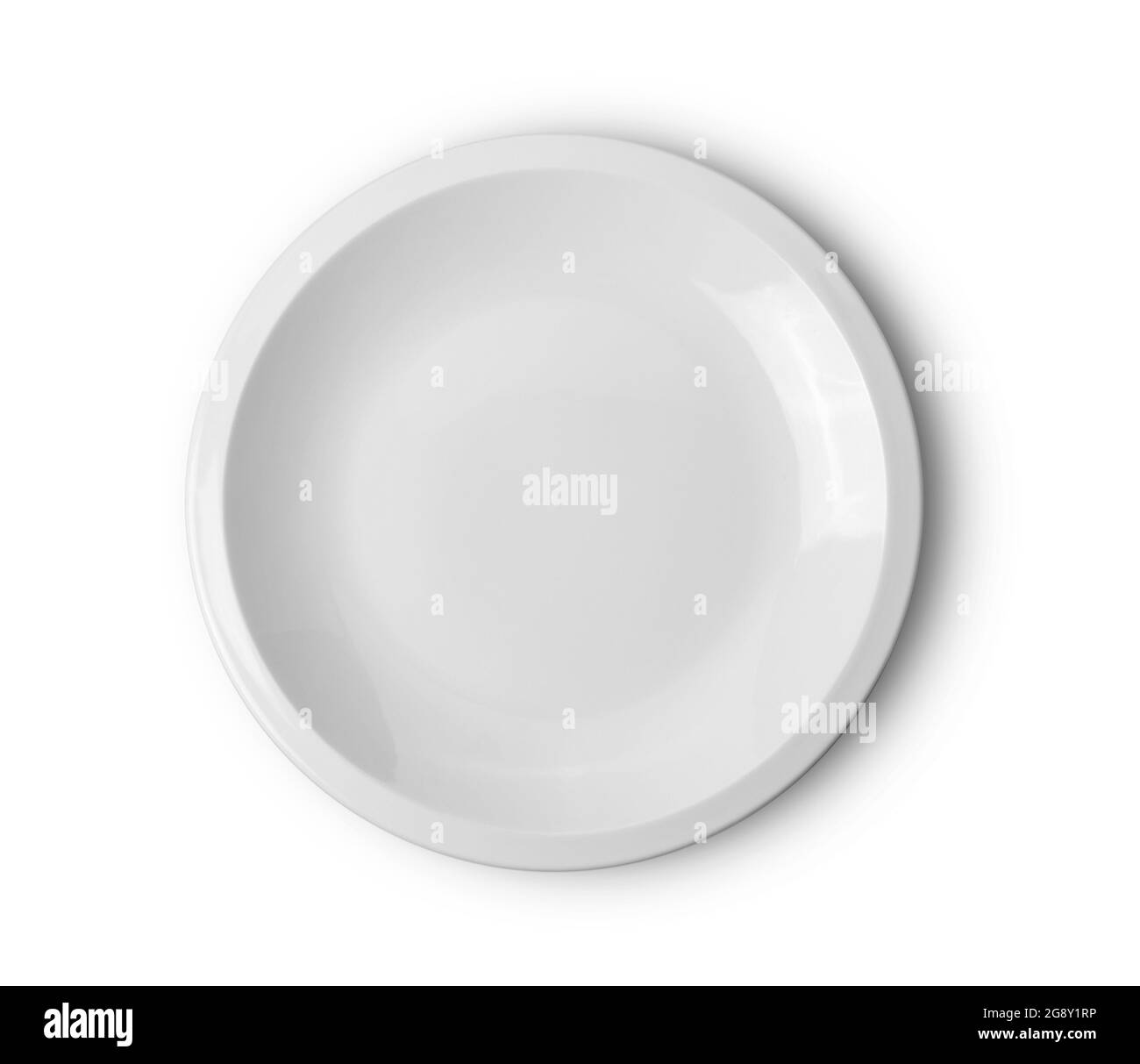plate on white background. top view Stock Photo - Alamy