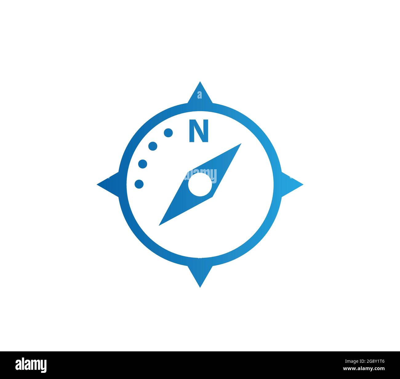 Compass sign. Logo in the form of a simplified compass Stock Vector ...