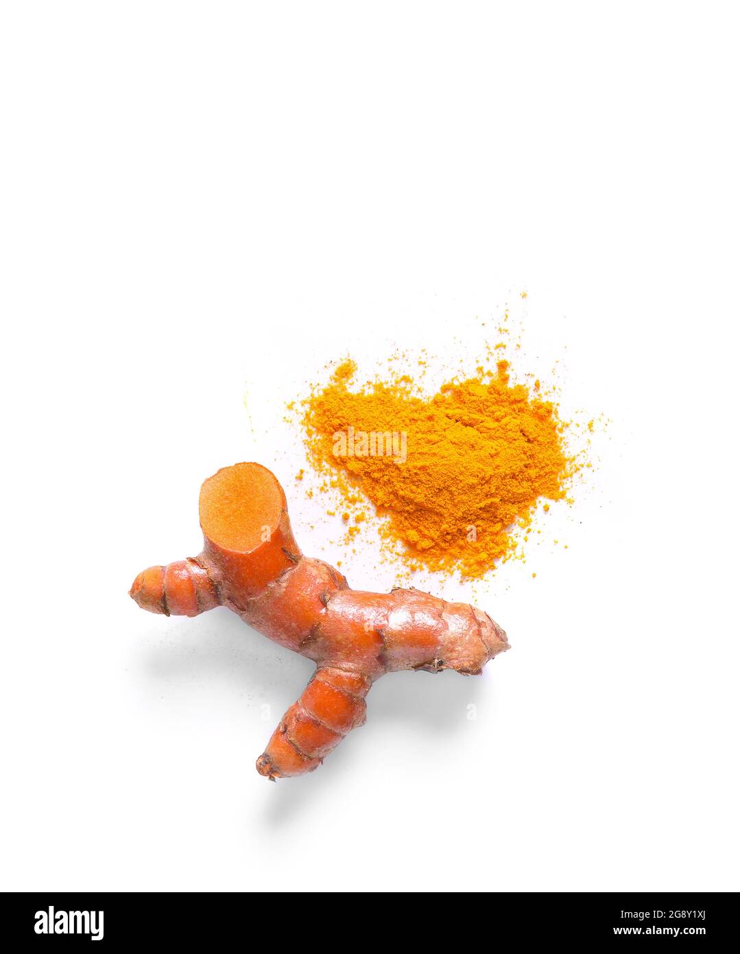 turmeric isolated on white background Stock Photo - Alamy