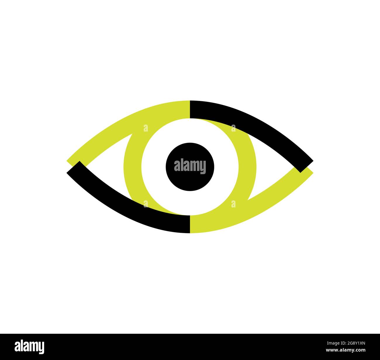 Modern human linear eye in green and black Stock Vector Image & Art - Alamy
