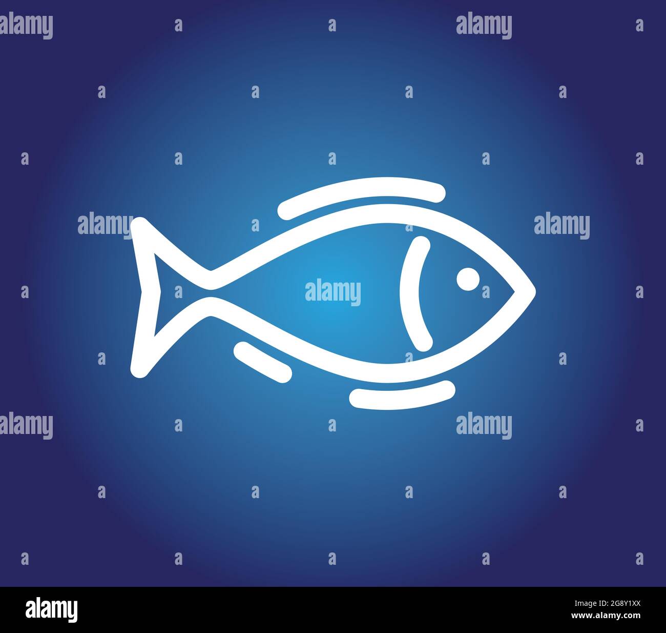 Stylized fish drawing linear logo symbol Stock Vector Image & Art - Alamy