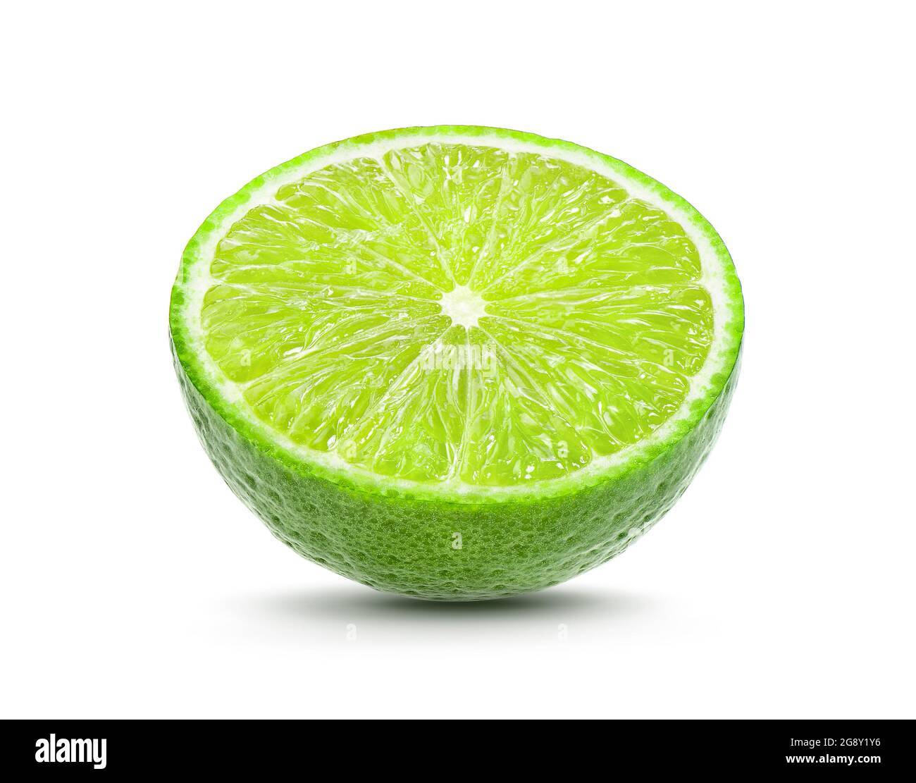 Juicy slice of lime isolated on white background Stock Photo - Alamy