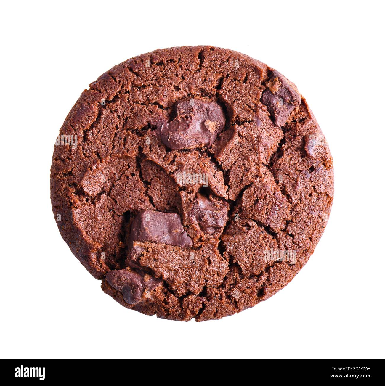 dark chocolate soft cookies isolated on white background Stock Photo ...