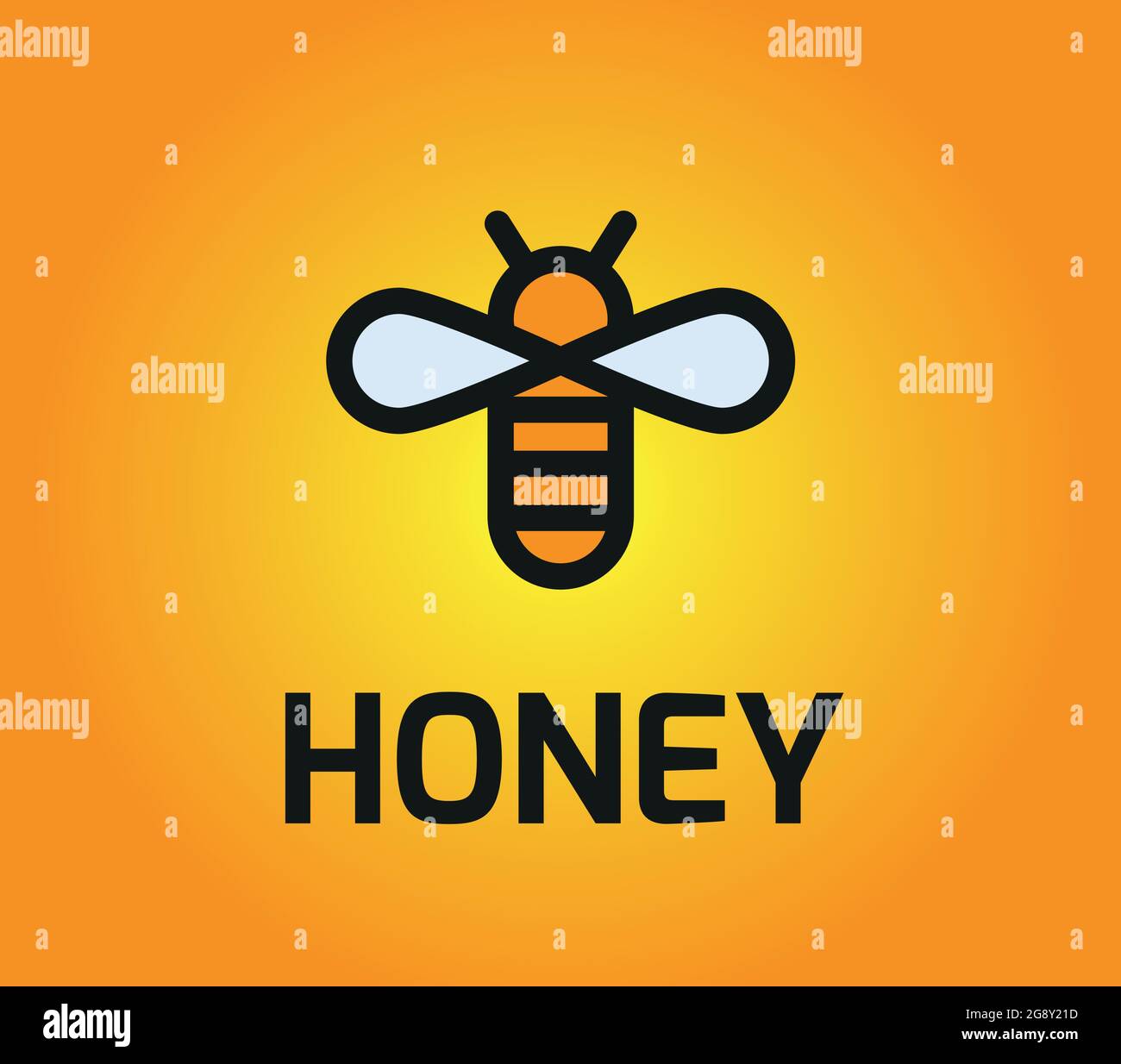 Bee linear drawing. Honey comb Stock Vector Image & Art - Alamy