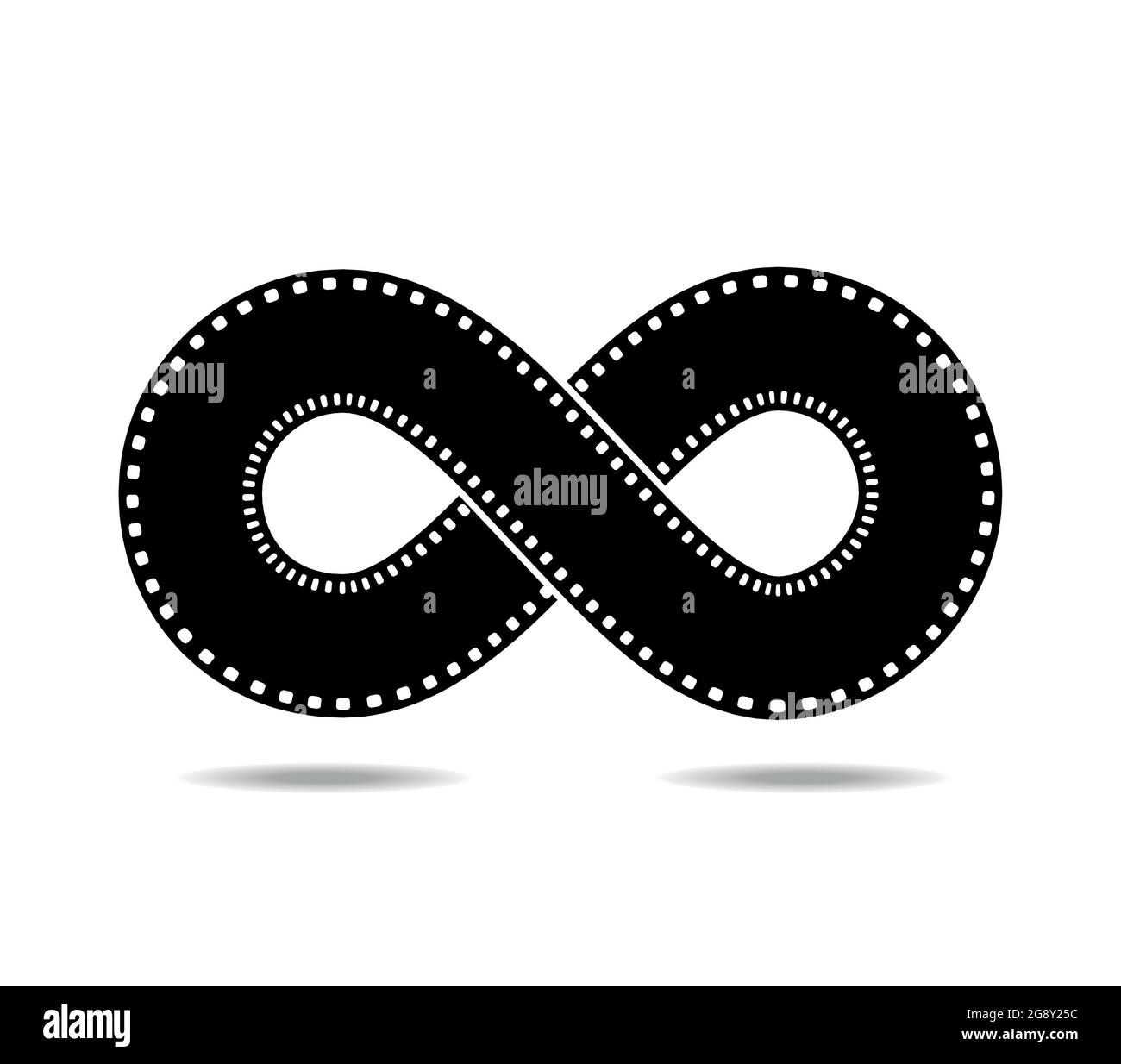 Mobius loop made of filmstrip. Film reel. Infinity symbol Stock Vector ...