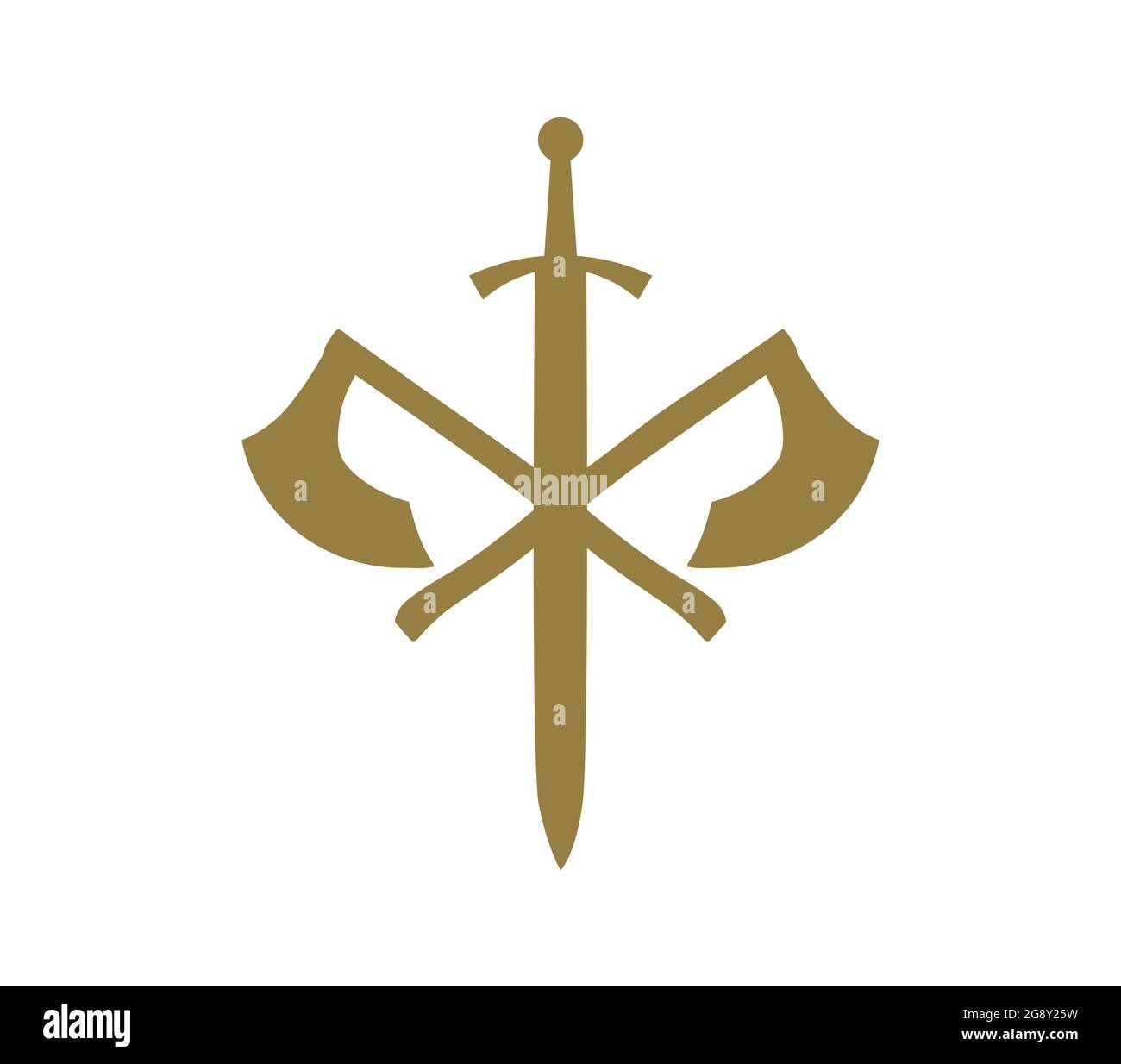 Crossed shield protection security logo Cut Out Stock Images & Pictures - Alamy