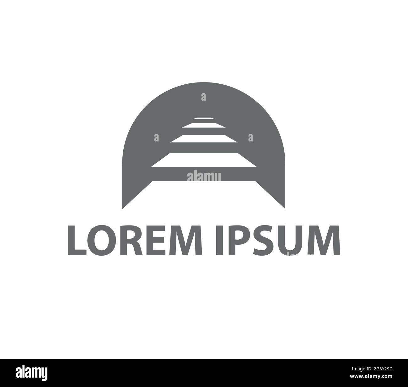 Stairs in the dark logo. Tunnel Stock Vector Image & Art - Alamy