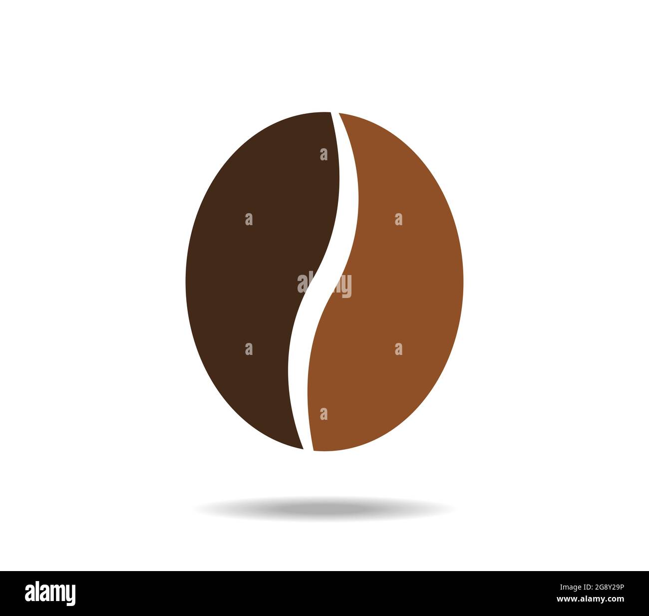 Brown coffee bean. Bar cafe logo Stock Vector Image & Art - Alamy