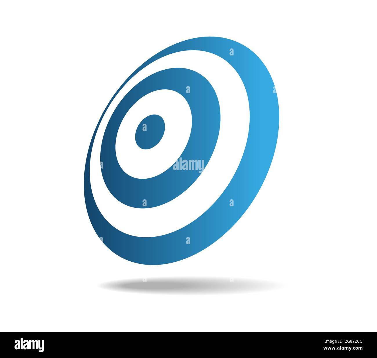 Round shield with blue and white rings Stock Vector Image & Art - Alamy