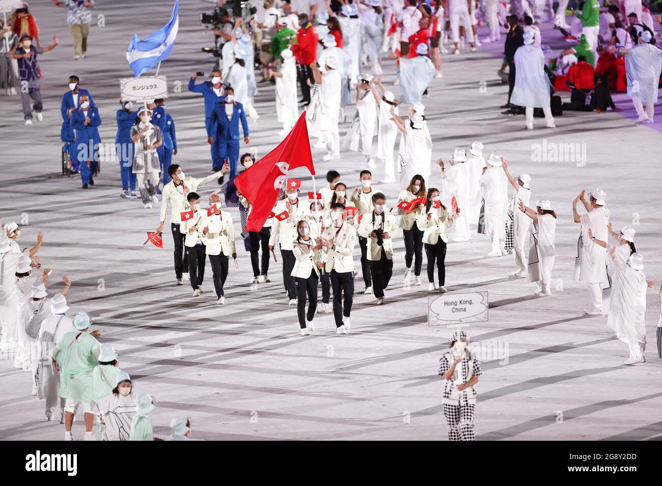 Tokyo, Japan. 23rd July, 2021. Olympic delegation of Hong Kong of China ...