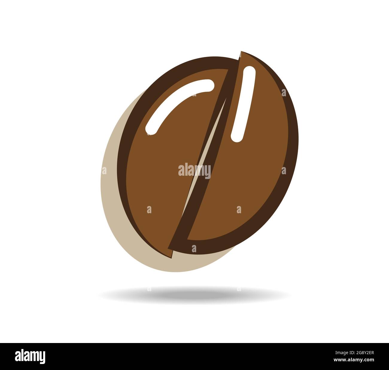 Brown coffee bean. Bar cafe logo Stock Vector Image & Art - Alamy
