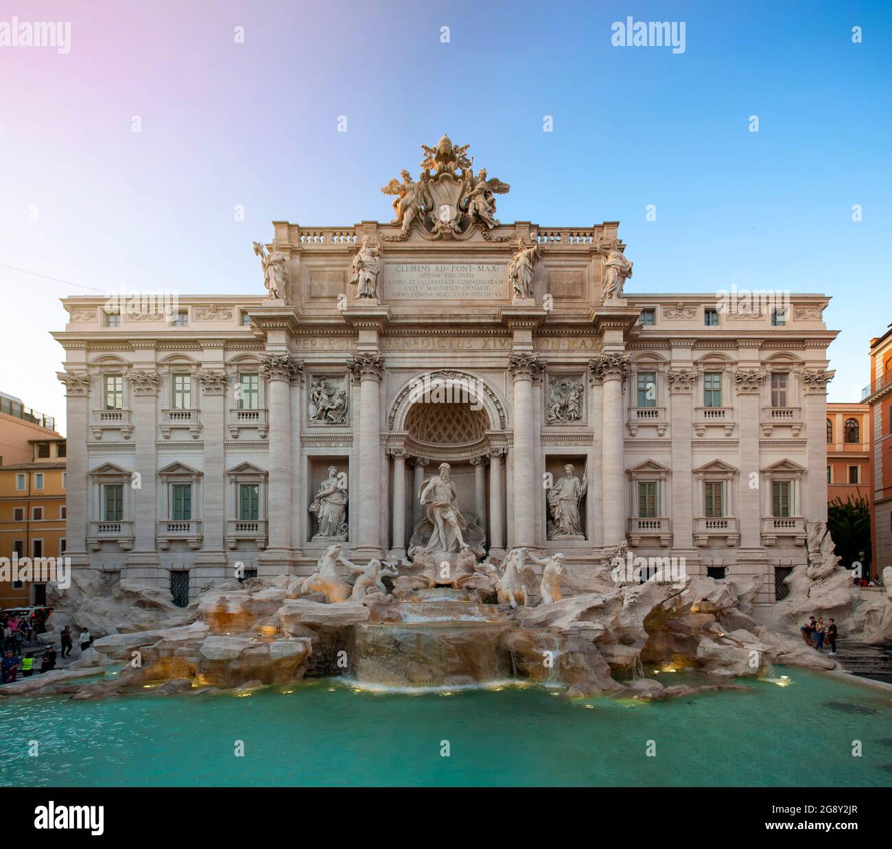 Trevi Fountain, largest Baroque fountain in city and one of the most ...