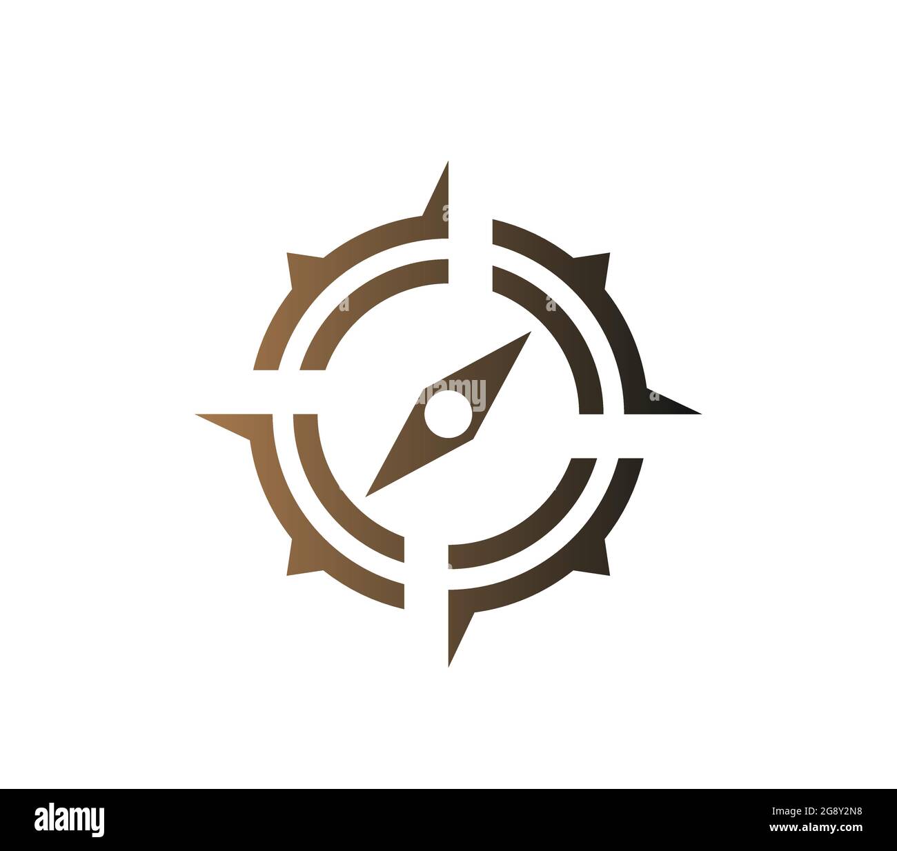 Compass sign. Logo in the form of a simplified compass Stock Vector ...