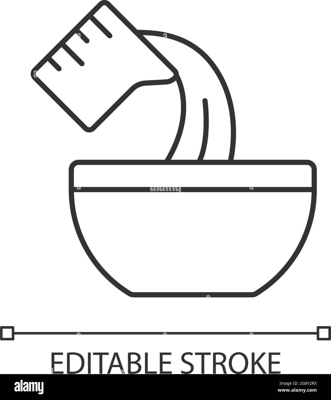 Pour cooking ingredient linear icon Stock Vector Image & Art - Alamy