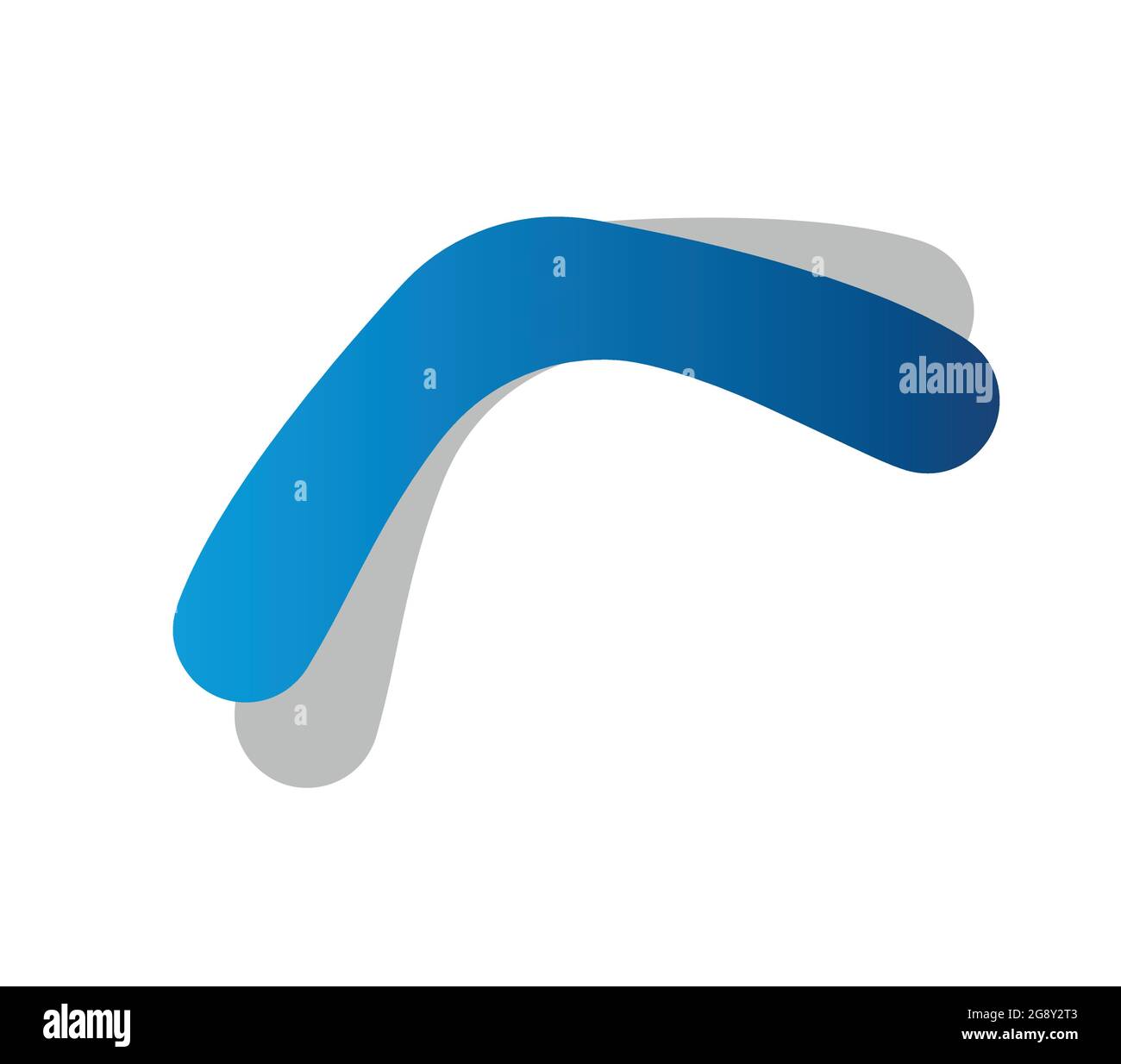 Blue boomerang with shadow or two boomerangs Stock Vector Image & Art ...