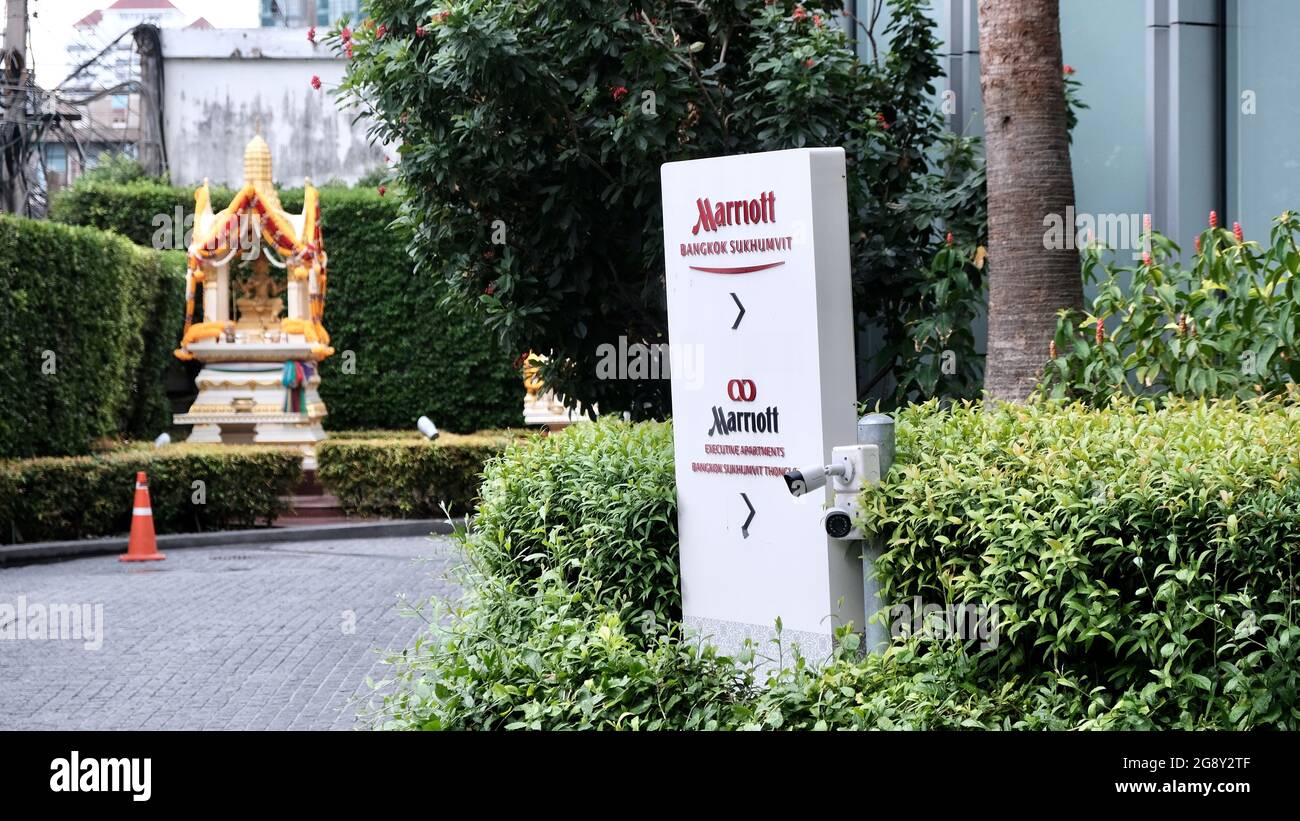 Billboard Sign Bangkok Marriott Hotel Sukhumvit ThailandThailand Stock ...