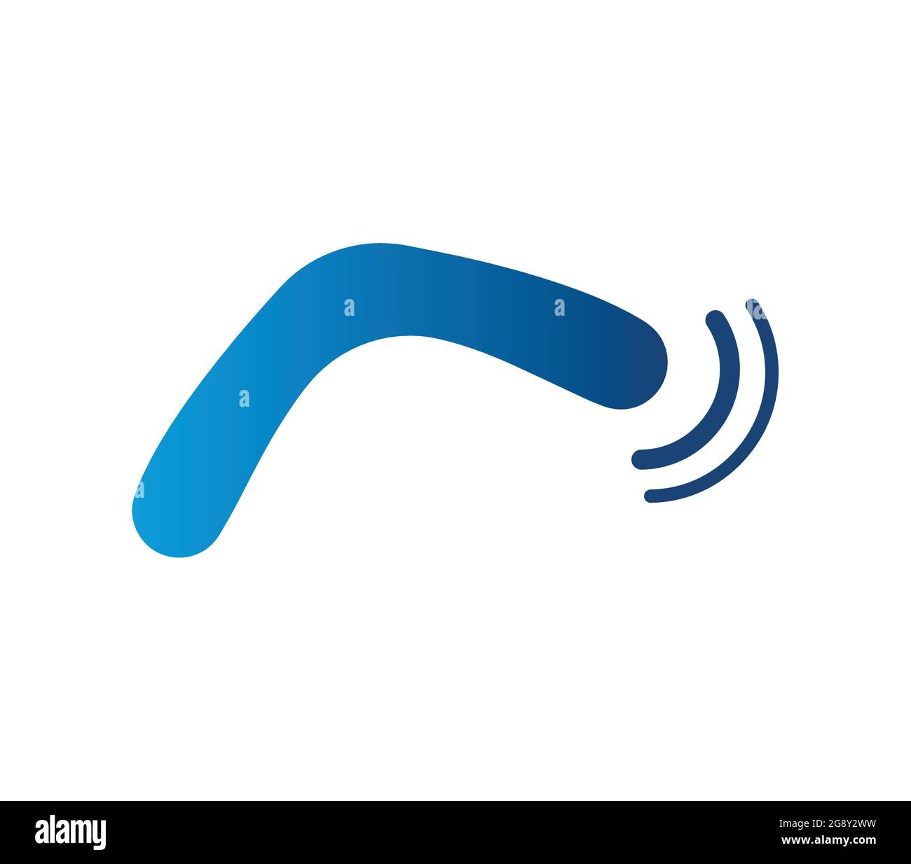 Blue boomerang radiating moving flying Stock Vector Image & Art - Alamy