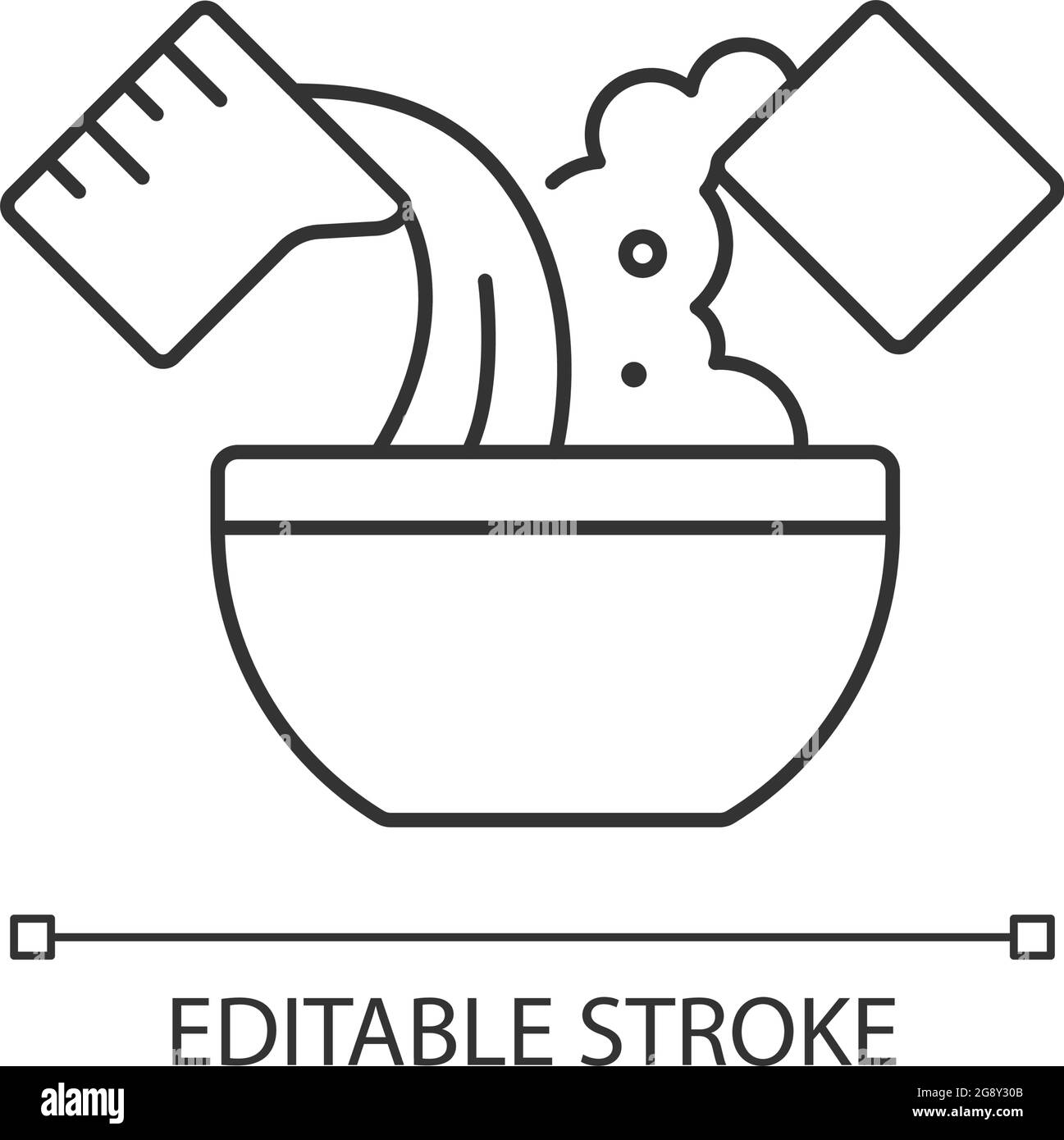 Mixing cooking ingredient linear icon Stock Vector Image & Art - Alamy
