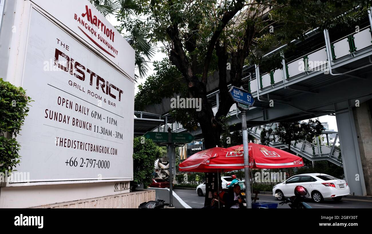 Billboard Sign Bangkok Marriott Hotel Sukhumvit ThailandThailand Stock ...