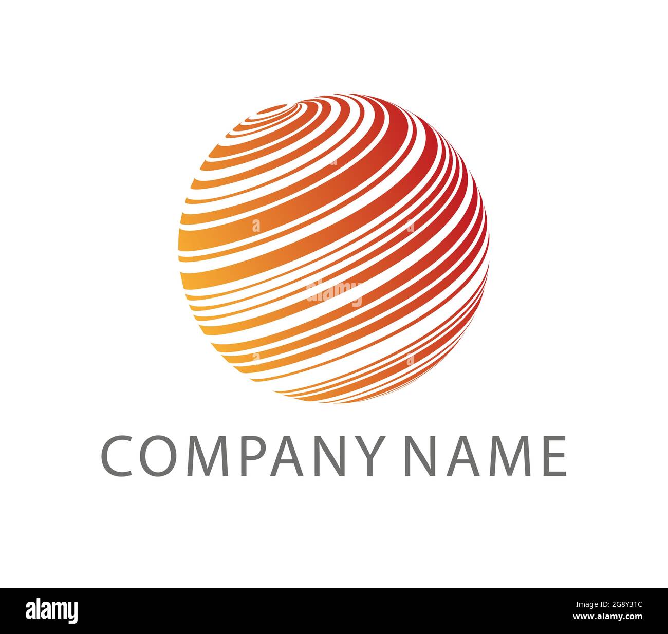 A sphere with an orange barcode printed on it. A sphere made of a bar ...