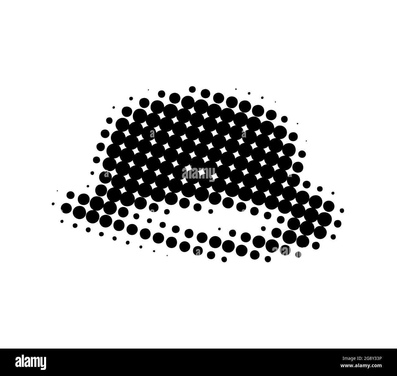 Black hat halftone silhouette. Symbol or logo Stock Vector Image & Art ...
